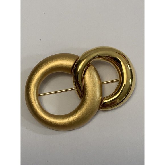 Monet | Jewelry | Vintage Signed Monet Pin Brooch Gold Tone Double ...